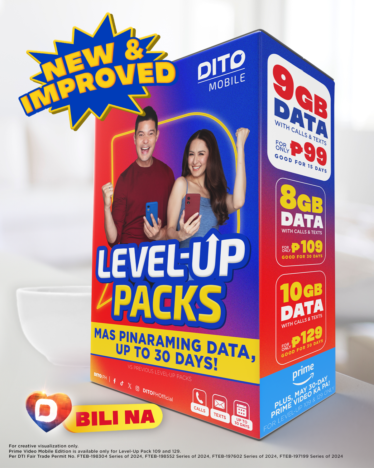 DITO Launches New and Improved Level-Up Packs with More Data and Prime ...