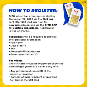 Register your DITO SIM in 3 easy steps and claim your bonus data now!